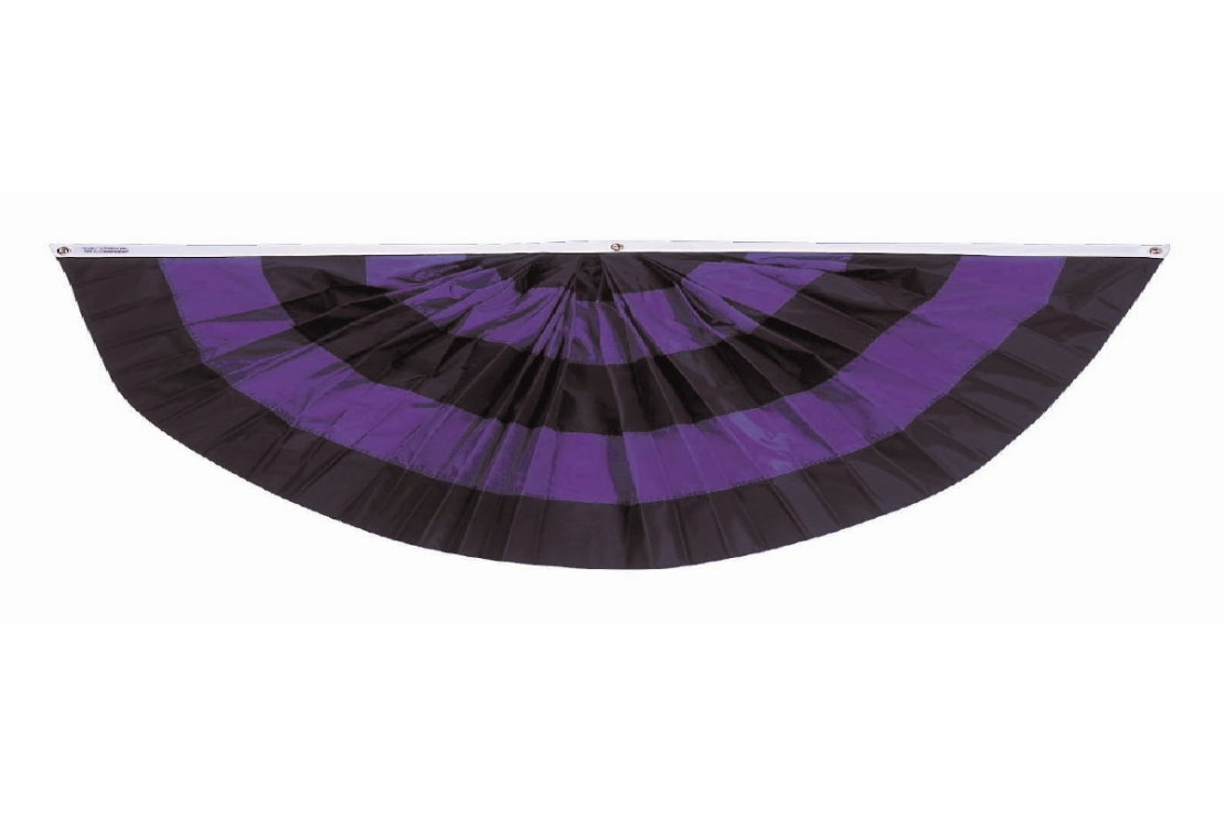 Black and Purple Mourning Fan – Dixie Flag & Banner Company