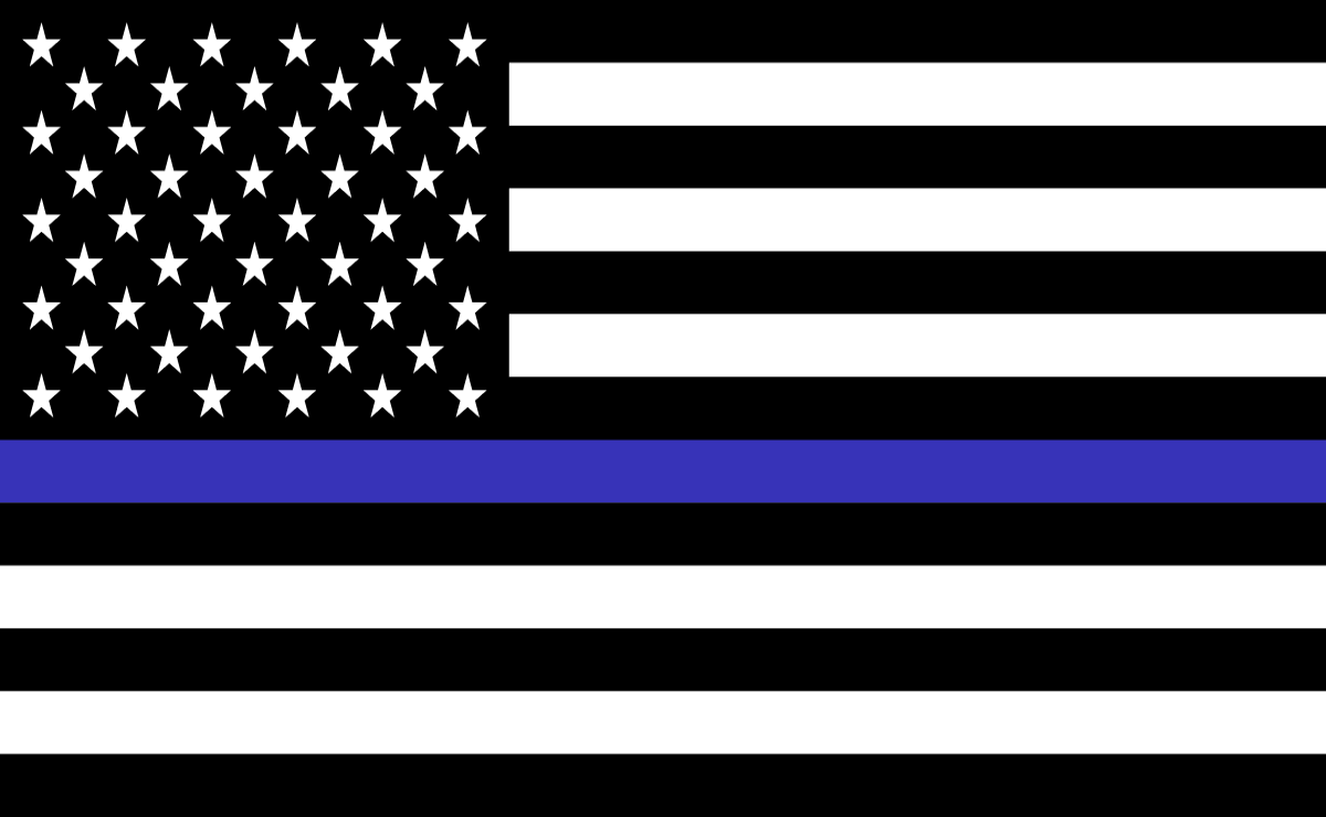 U.S Thin Blue Line Flag (Nylon) – Dixie Flag & Banner Company